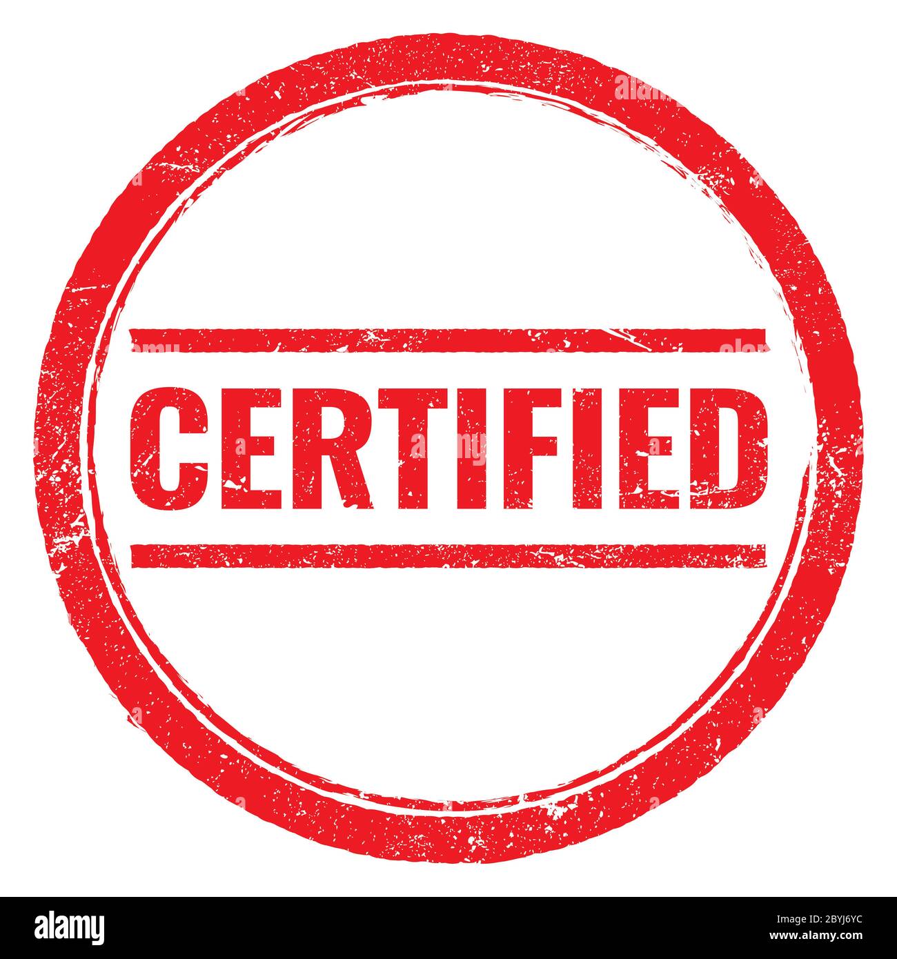 CERTIFIED red round stamp Stock Photo - Alamy