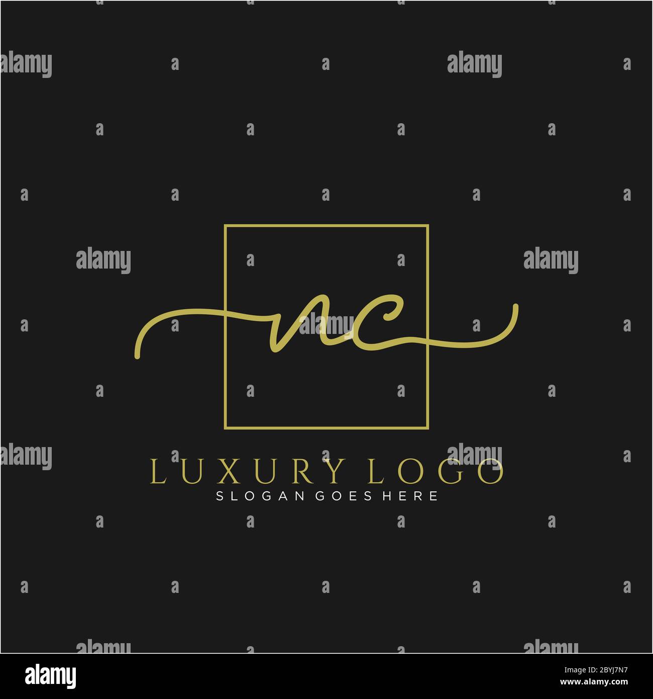 Nc initials logo hi-res stock photography and images - Alamy