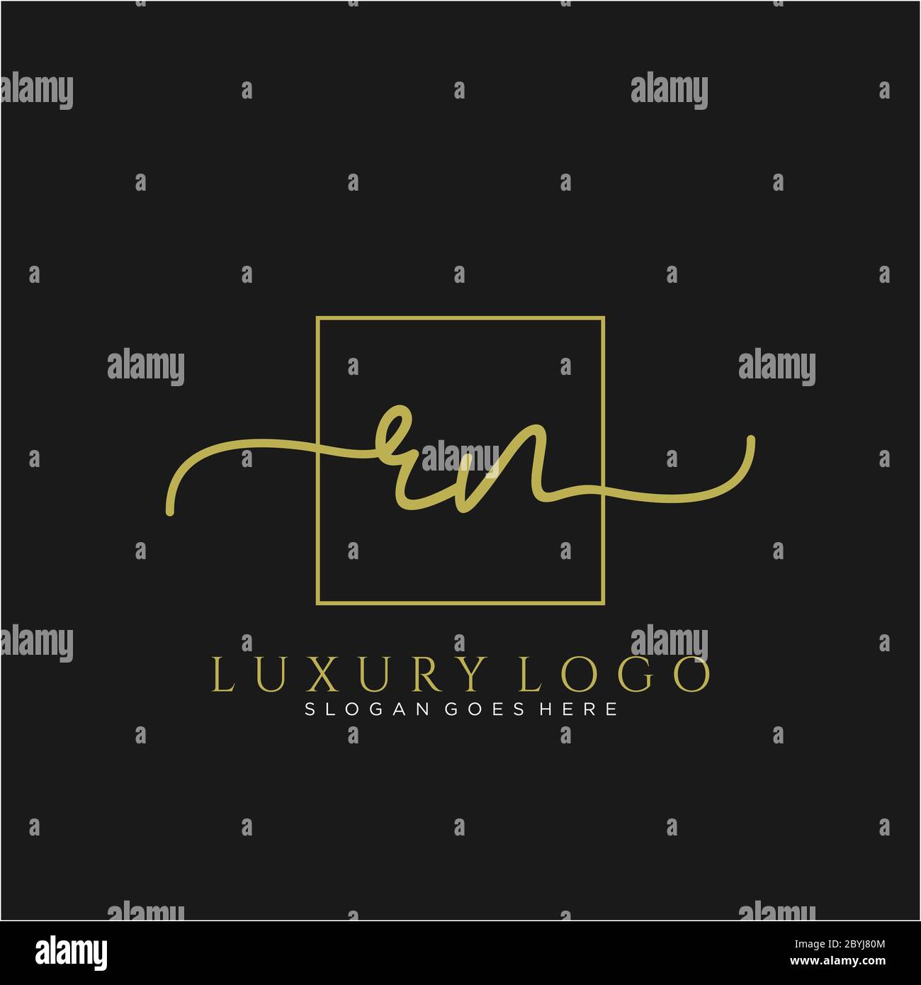 Rn initials logo hi-res stock photography and images - Alamy