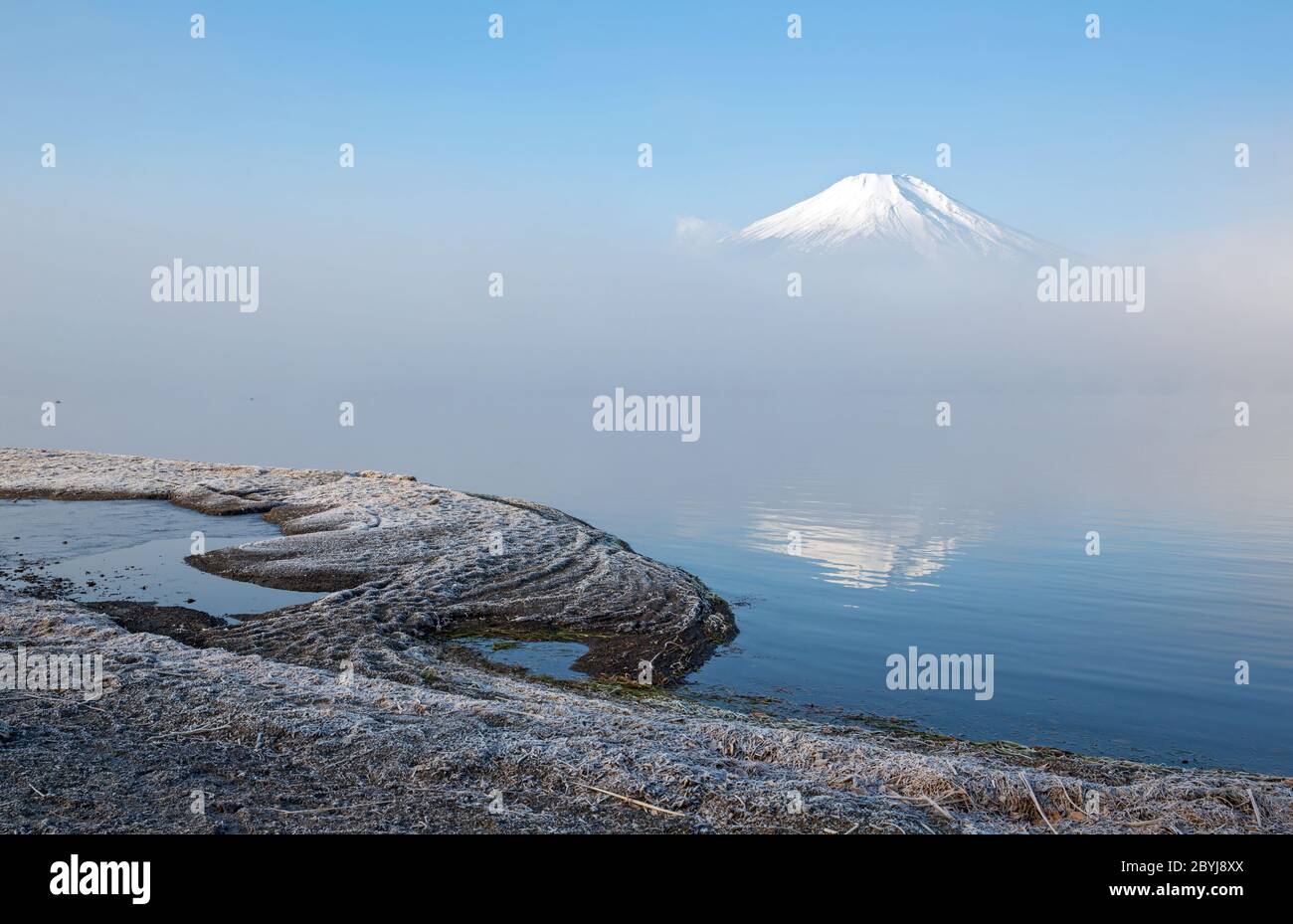 Fujisan with mist Japan Stock Photo - Alamy