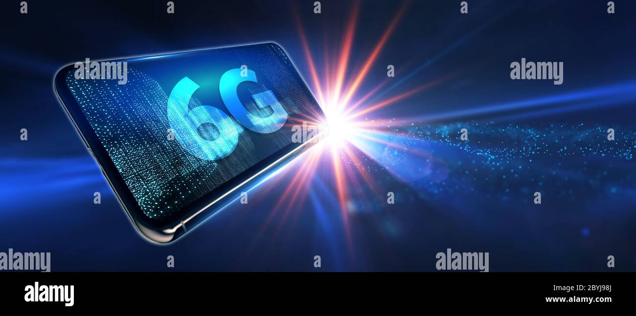 The concept of 6G network, high-speed mobile Internet, new generation ...
