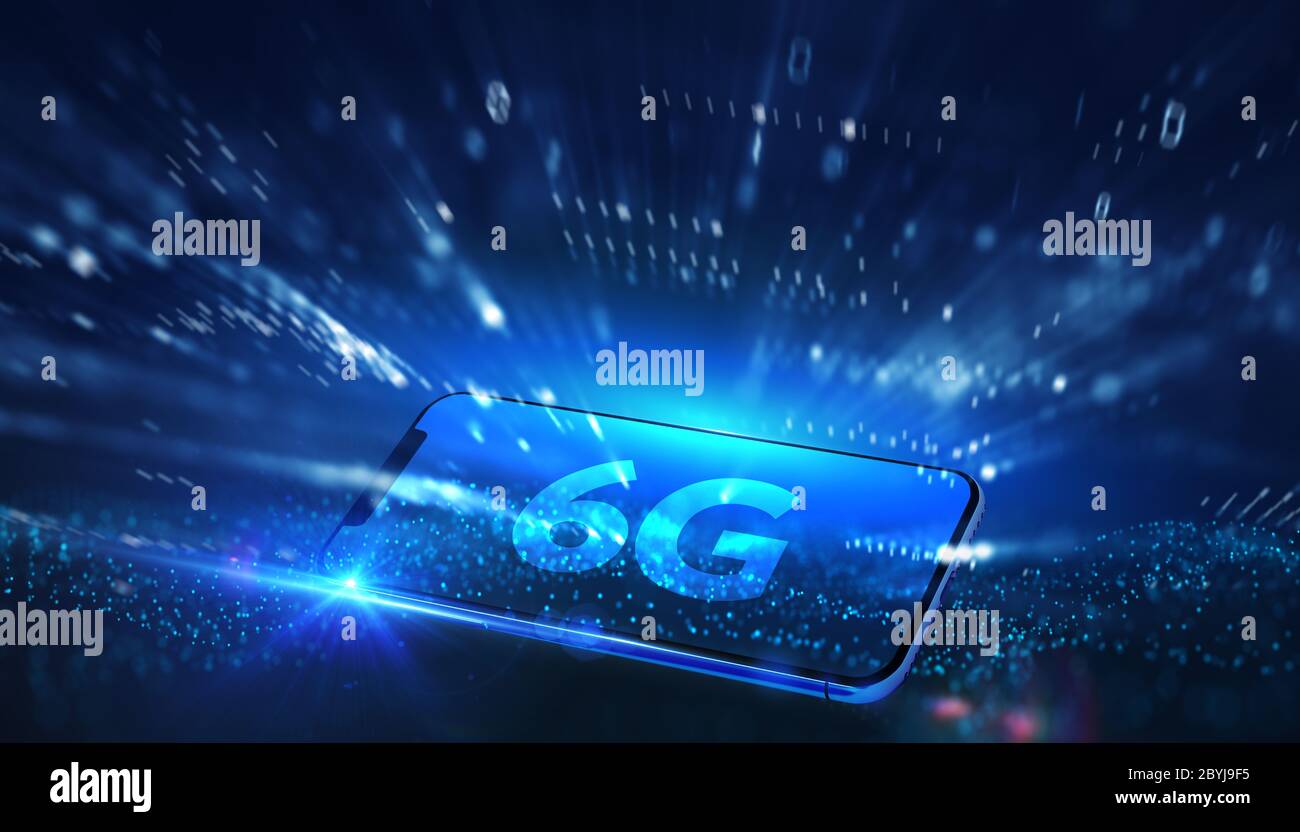 The concept of 6G network, high-speed mobile Internet, new generation ...