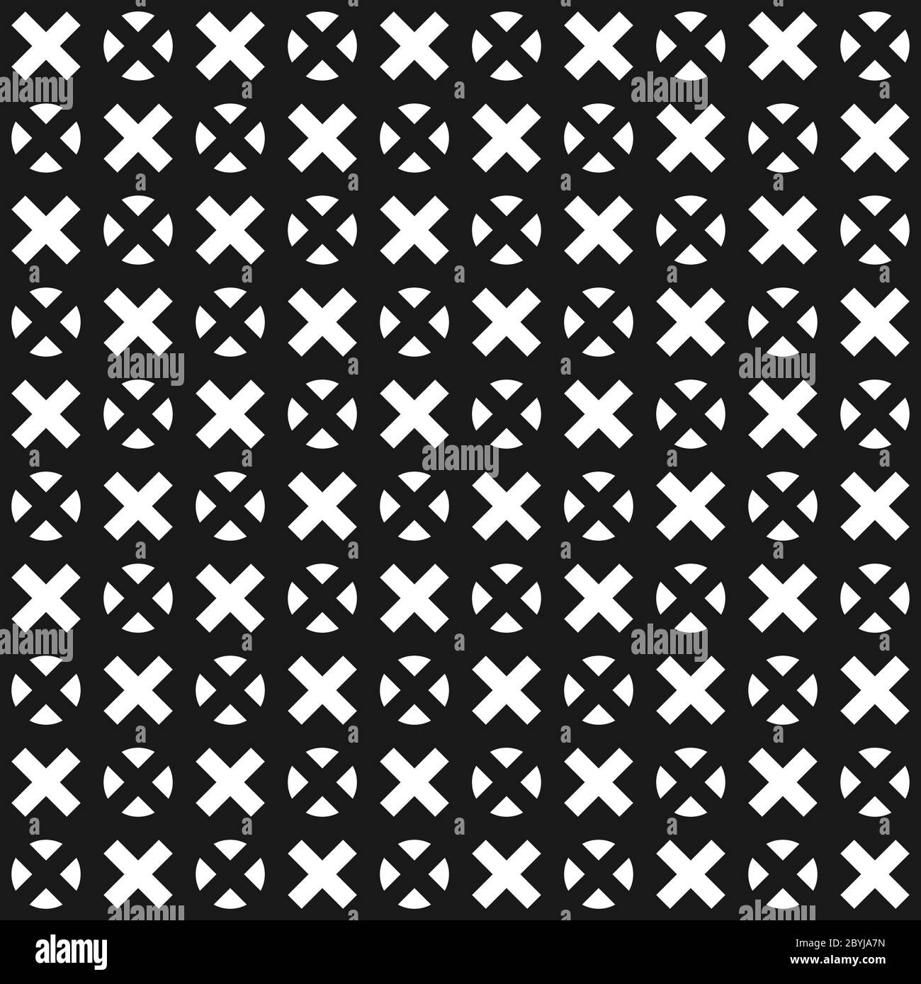 Seamless geometric abstract pattern with elements of cross and circle ...