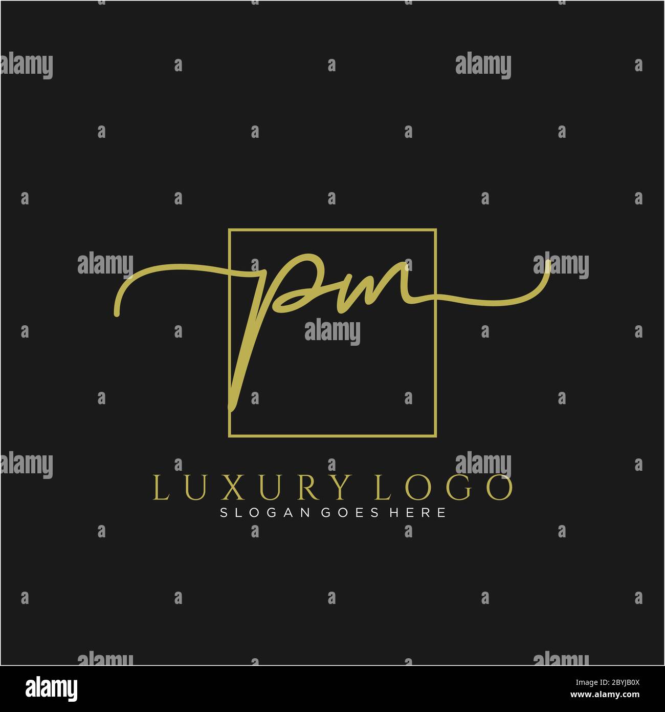 Pm letter logo Stock Vector Images - Alamy