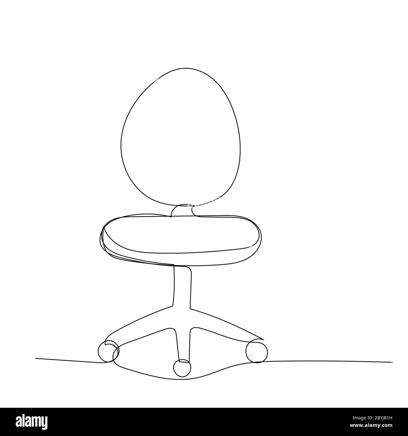vector, white background, chair continuous line drawing Stock Vector ...