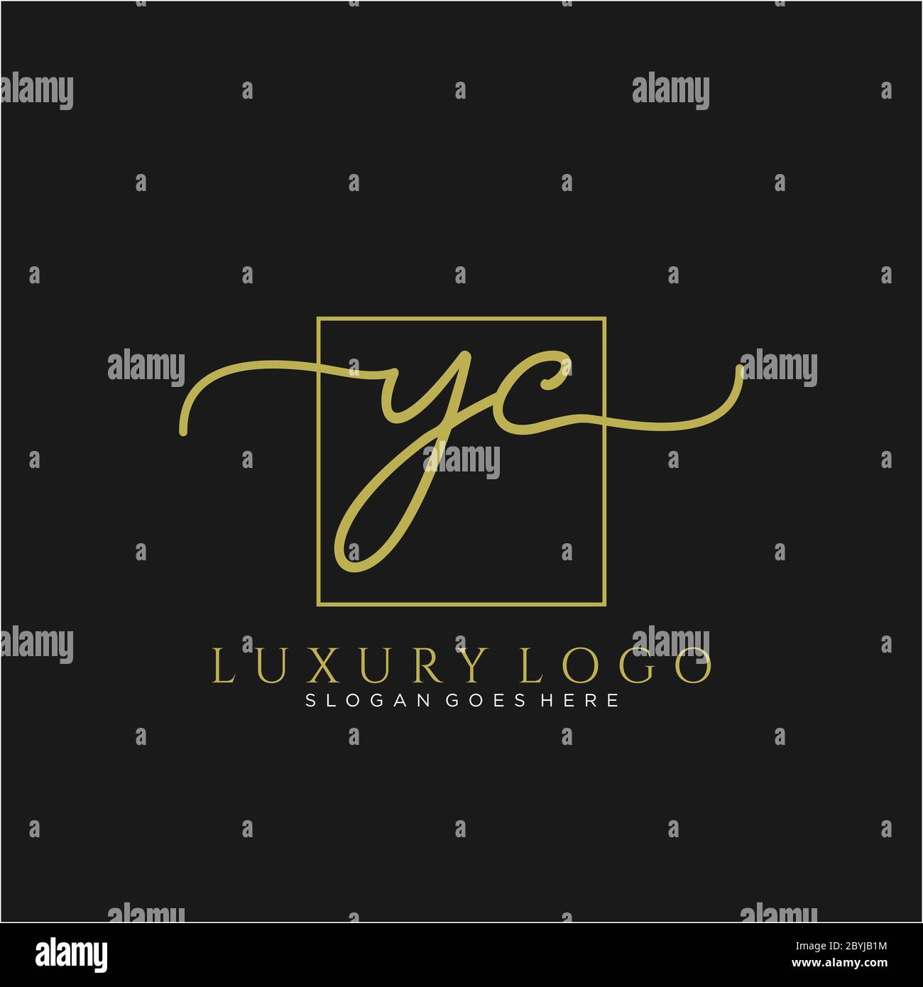 Yc initials logo Stock Vector Images - Alamy