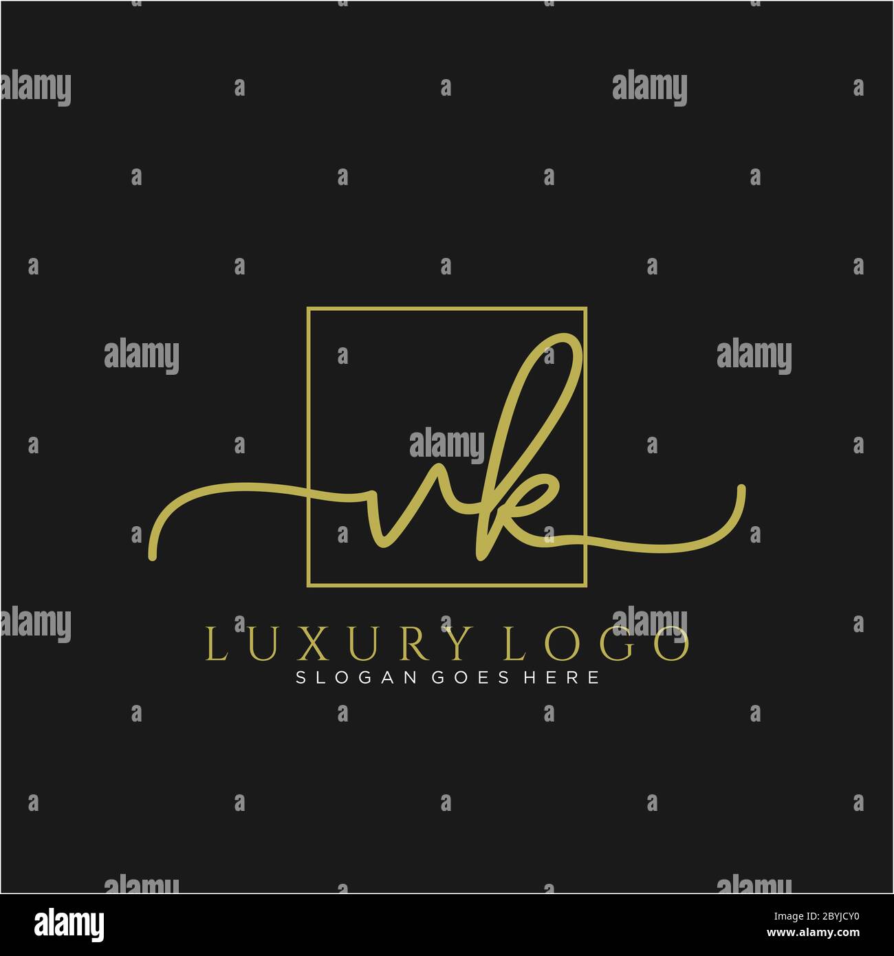 Vk initials logo hi-res stock photography and images - Alamy