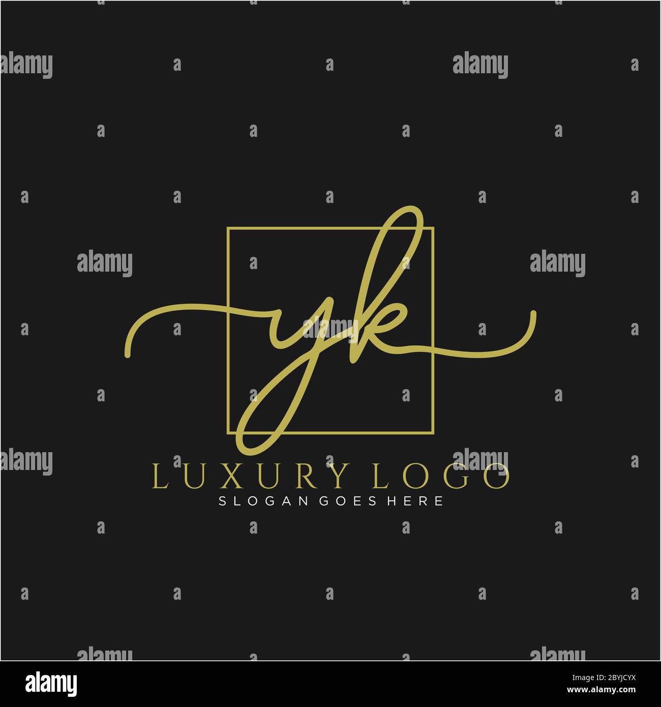 Yk initials logo Stock Vector Images - Alamy