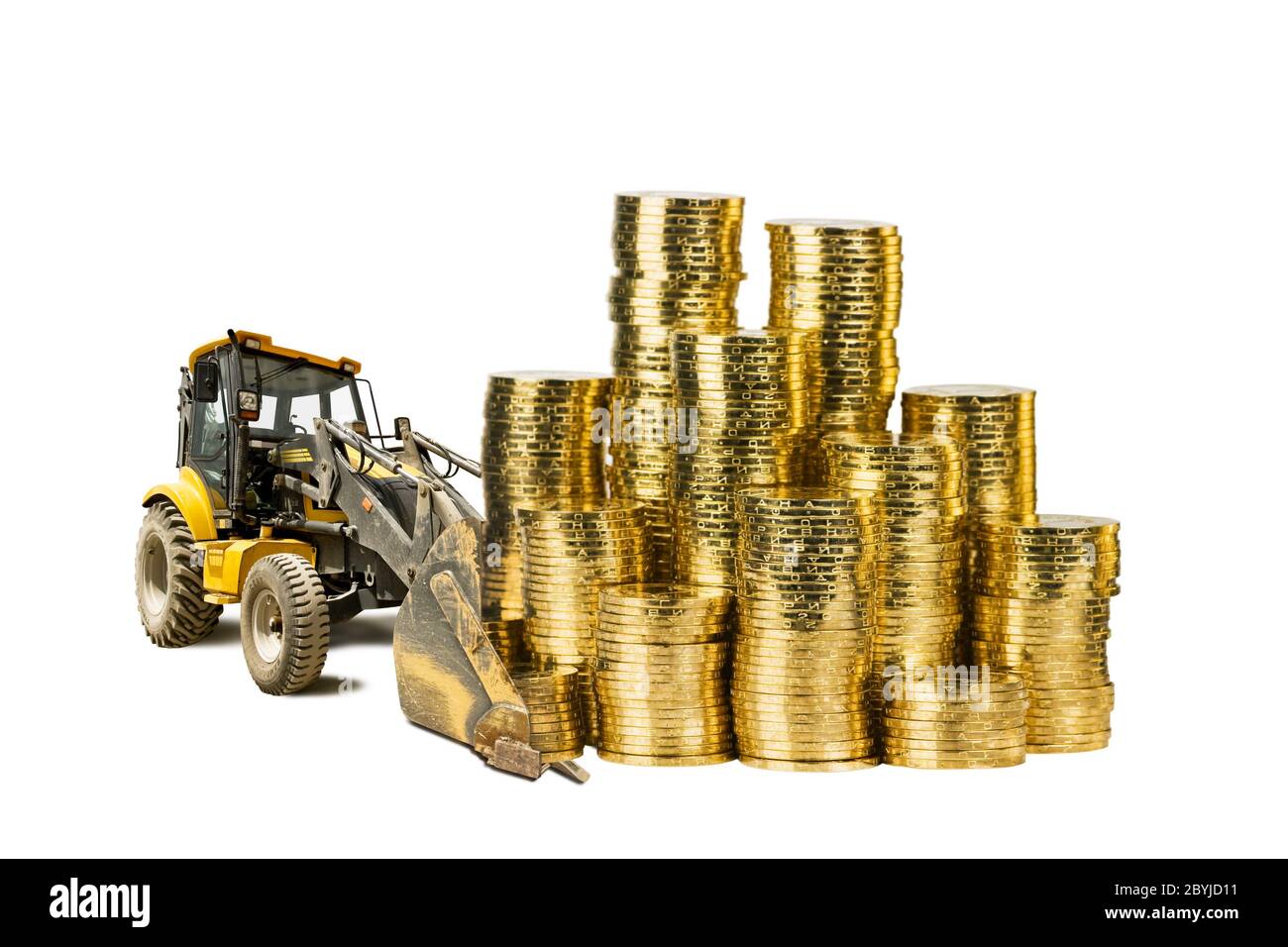 Gold excavator hi-res stock photography and images - Alamy