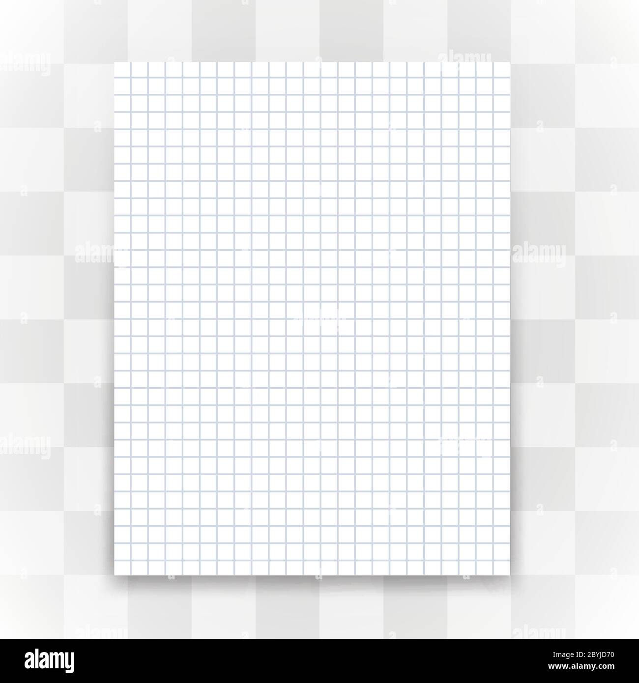 Blank white paper sheet on transparent background. Vector illustration ...