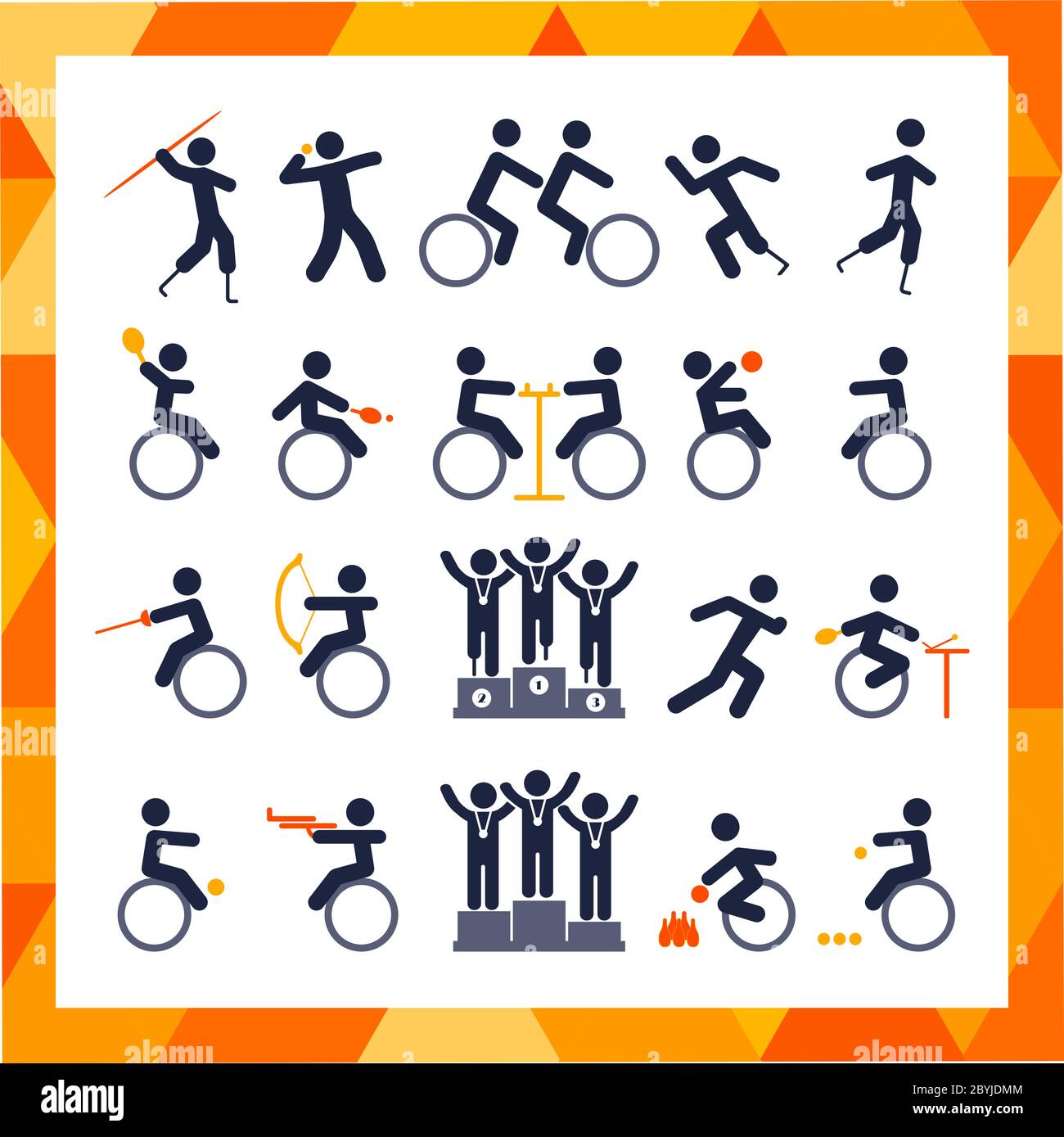 Disabled people asia Stock Vector Images - Alamy
