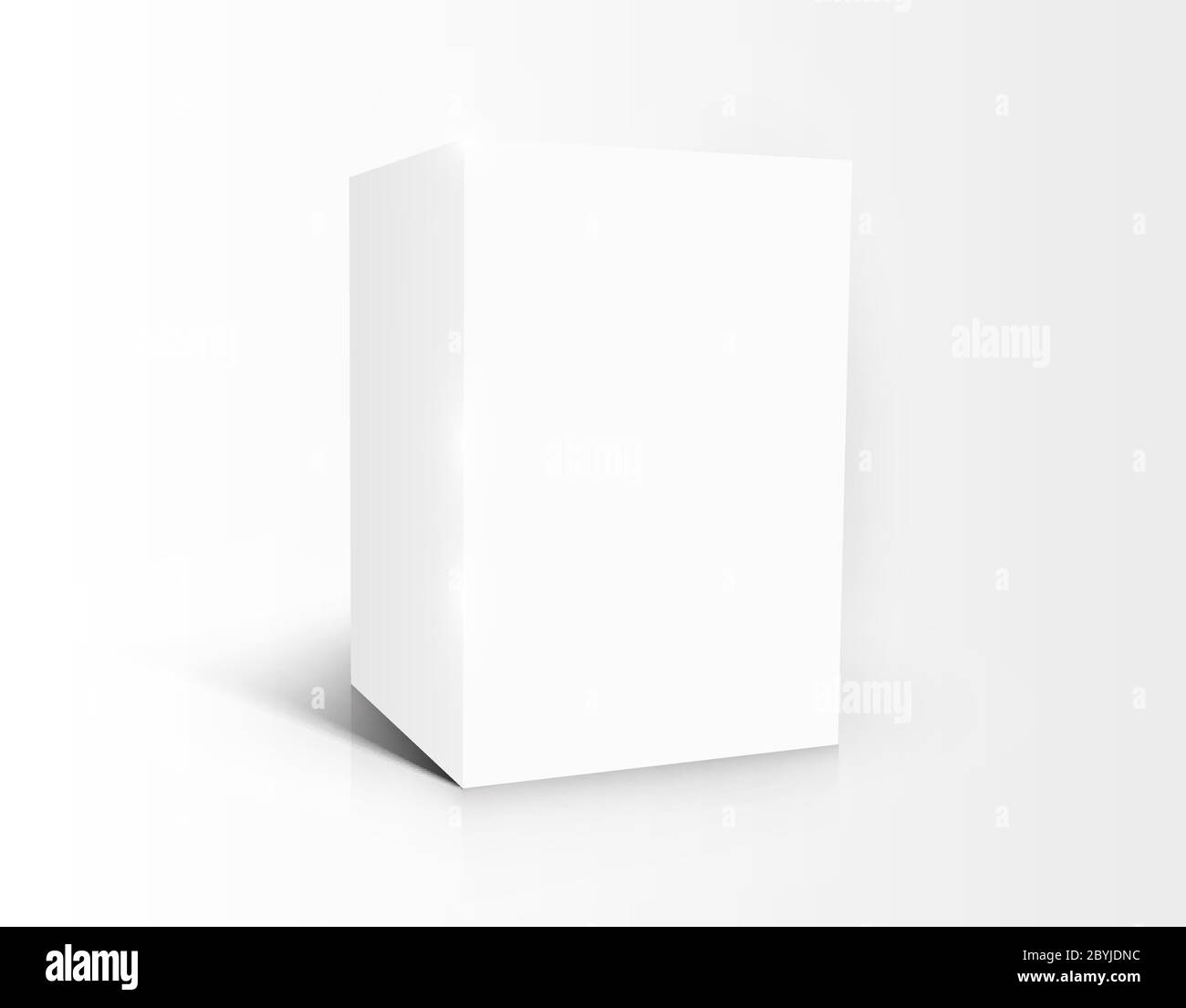 Blank white cube isolated on white background. Vector illustration ...