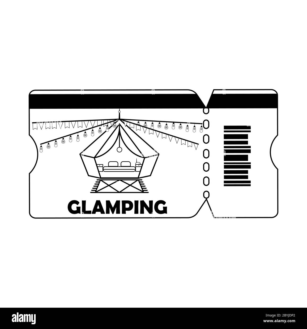 Glamping festival Stock Vector Images - Alamy