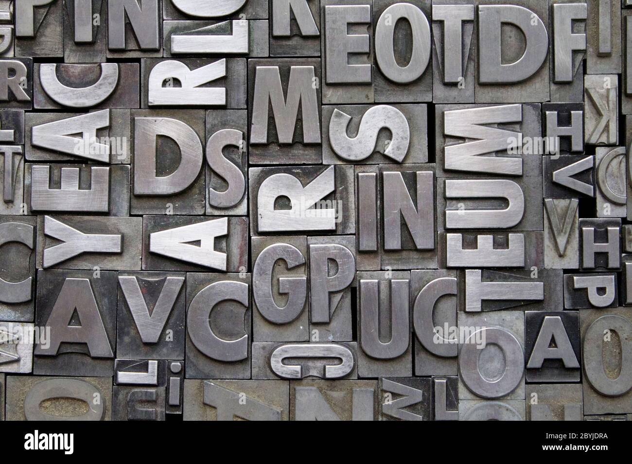 Metal Letterpress Type Stock Photo - Alamy