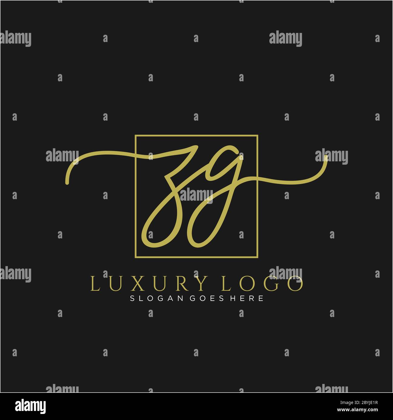 Zg initials logo hi-res stock photography and images - Alamy