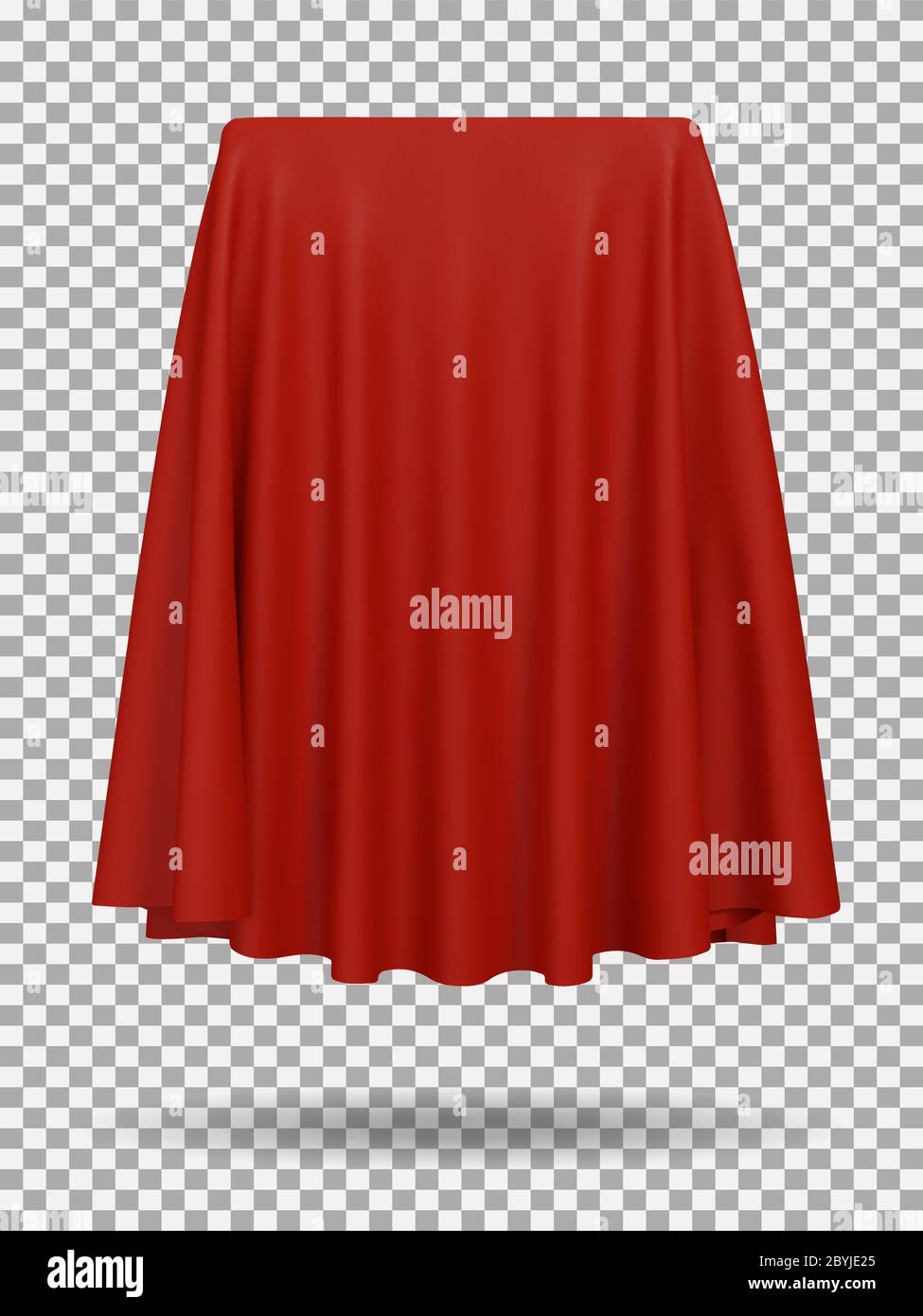 Red fabric covering a blank template vector illustration Stock Vector ...