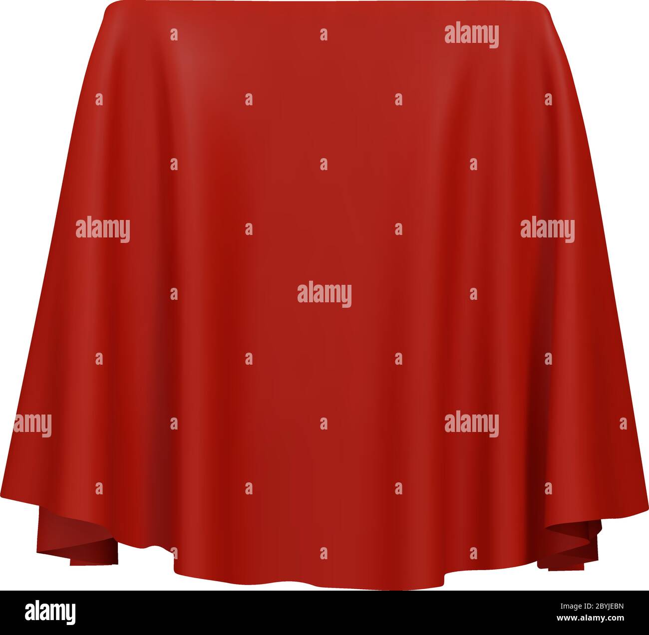 Red fabric covering a blank template vector illustration Stock Vector ...