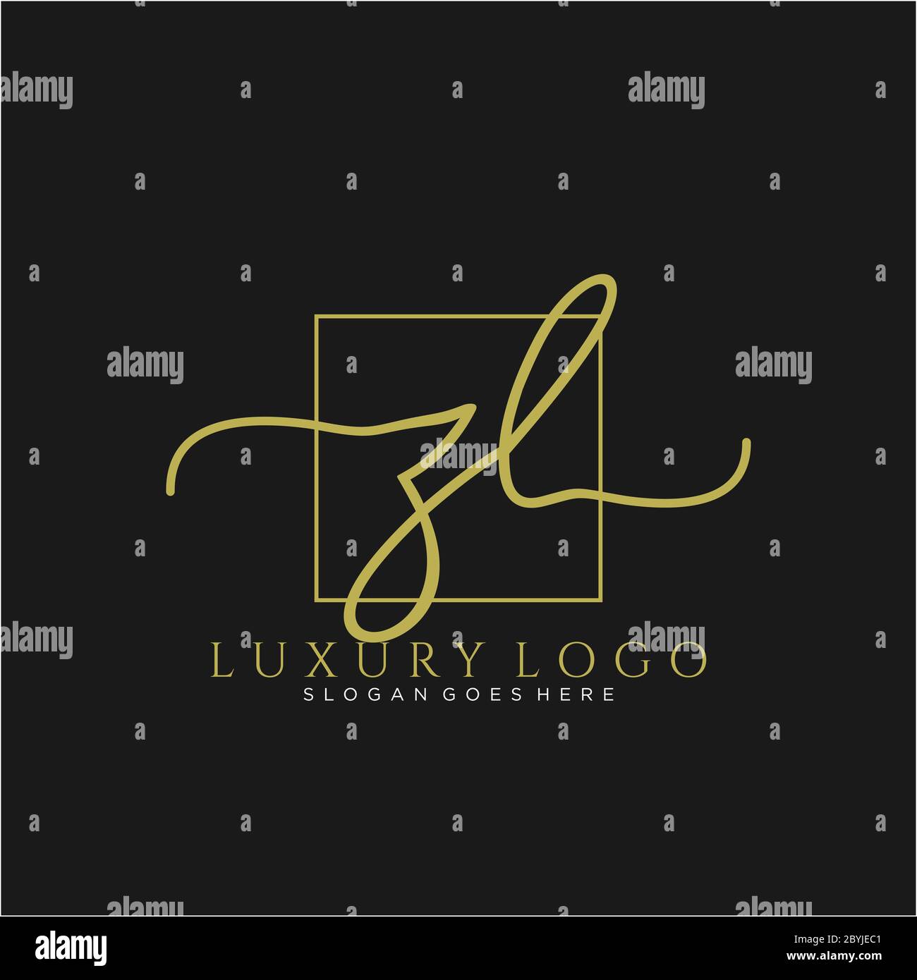 Zl initials logo Stock Vector Images - Alamy