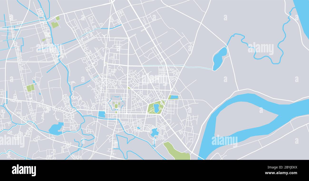 Urban vector city map of Vinh, Vietnam Stock Vector Image & Art - Alamy