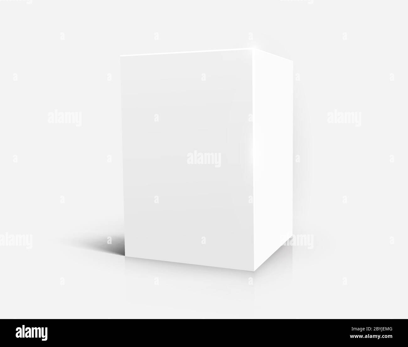 Blank white cube isolated on white background. Vector illustration ...