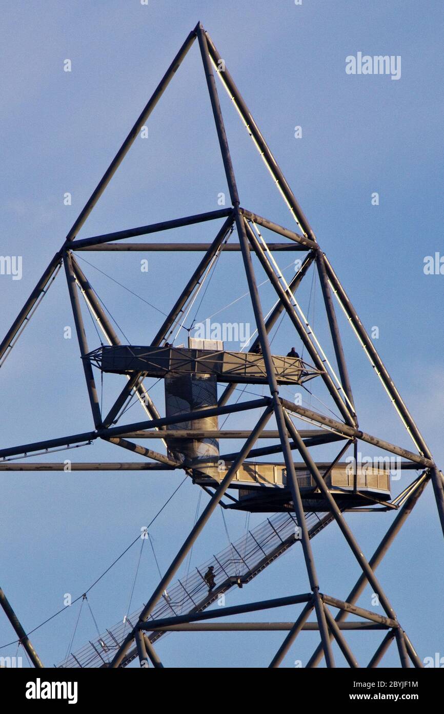 Tetraeder, a tetrahedron as an artwork in Bottrop Stock Photo - Alamy