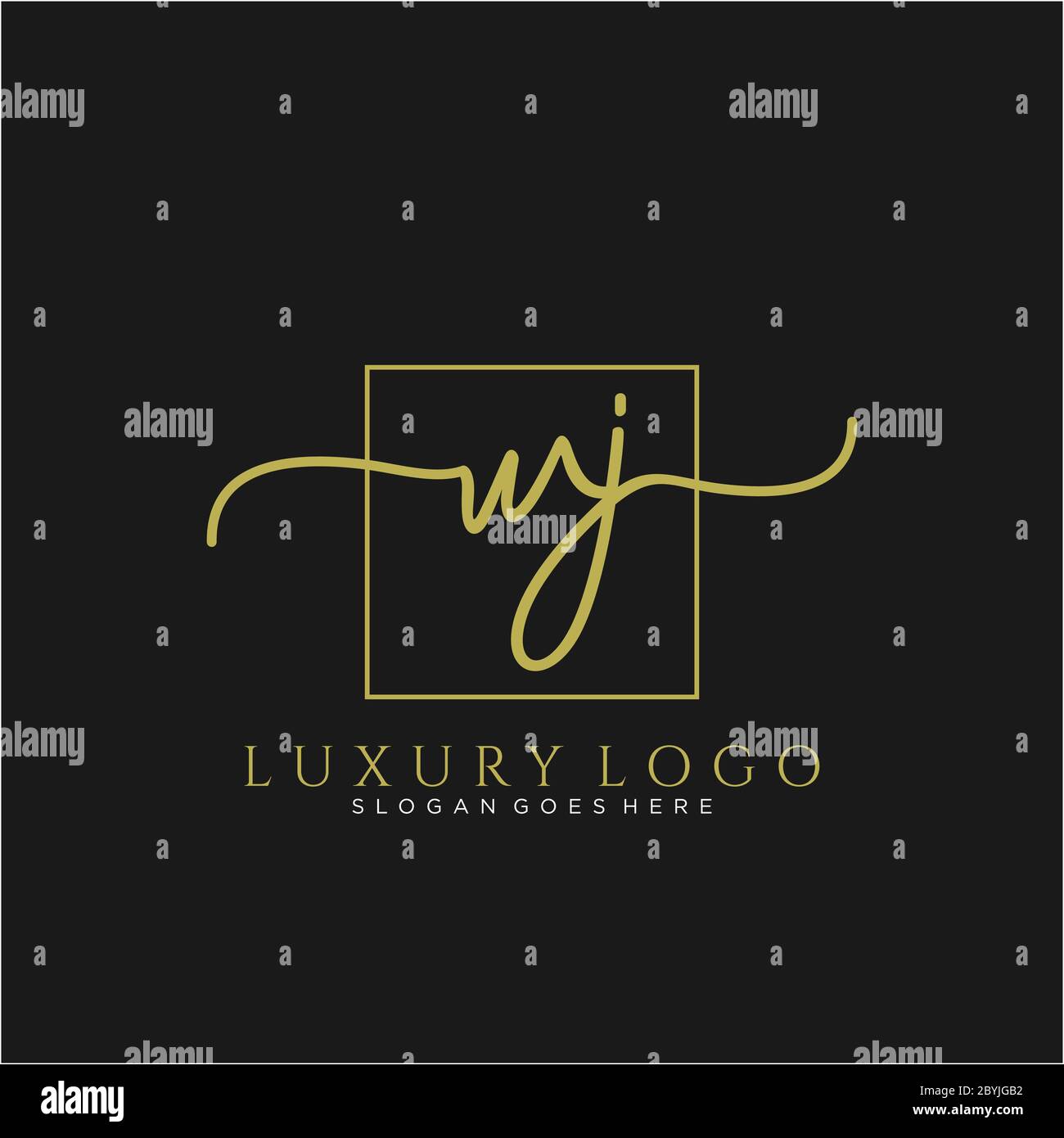 Wj letter Stock Vector Images - Alamy