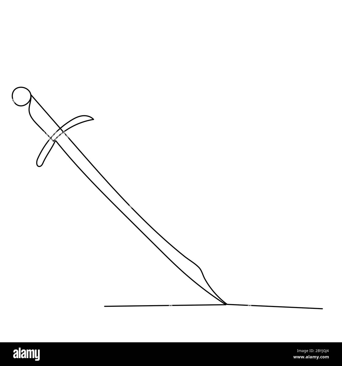 single line drawing continuous, sword Stock Vector Image & Art - Alamy