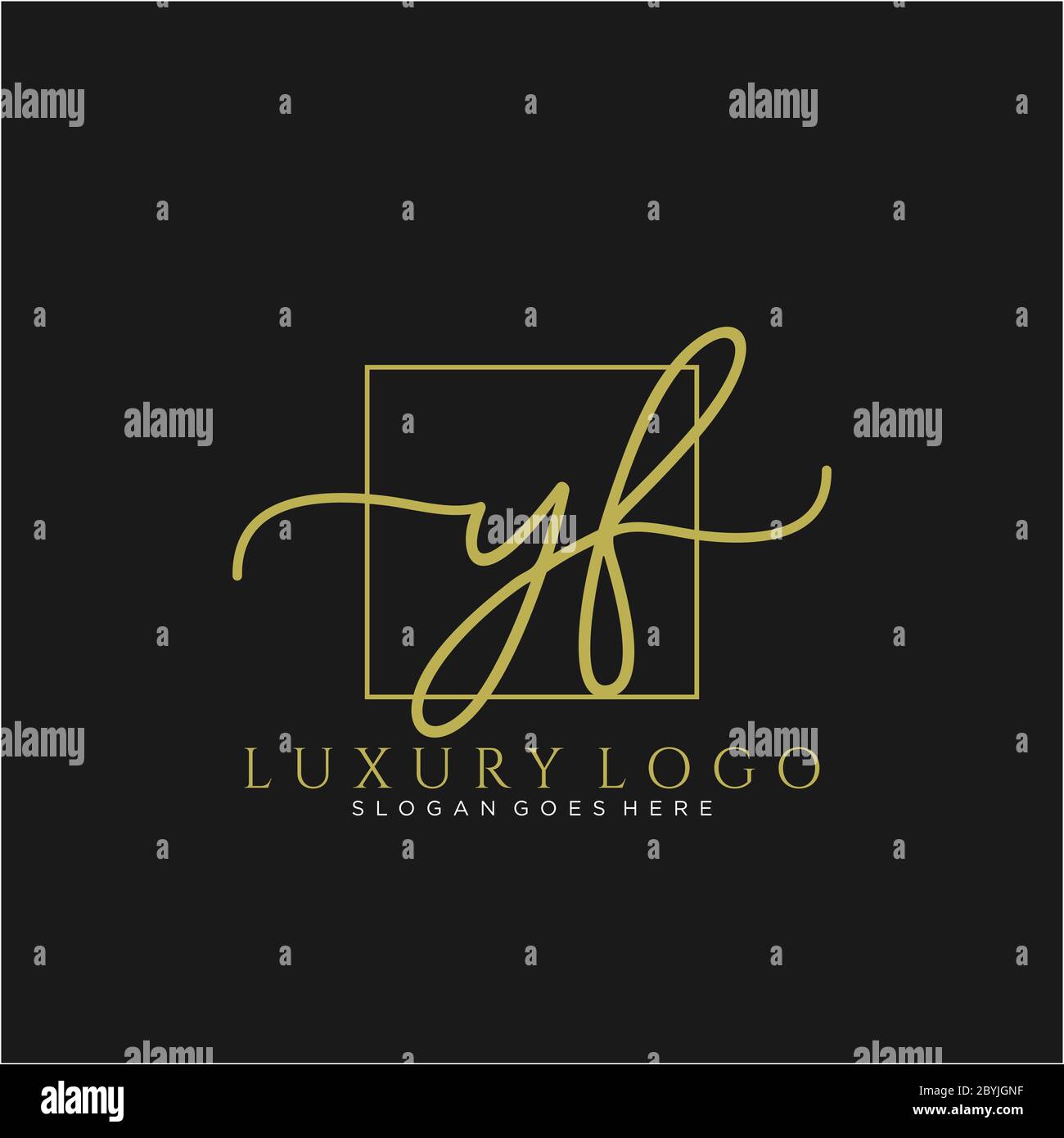 Yf initials logo hi-res stock photography and images - Alamy