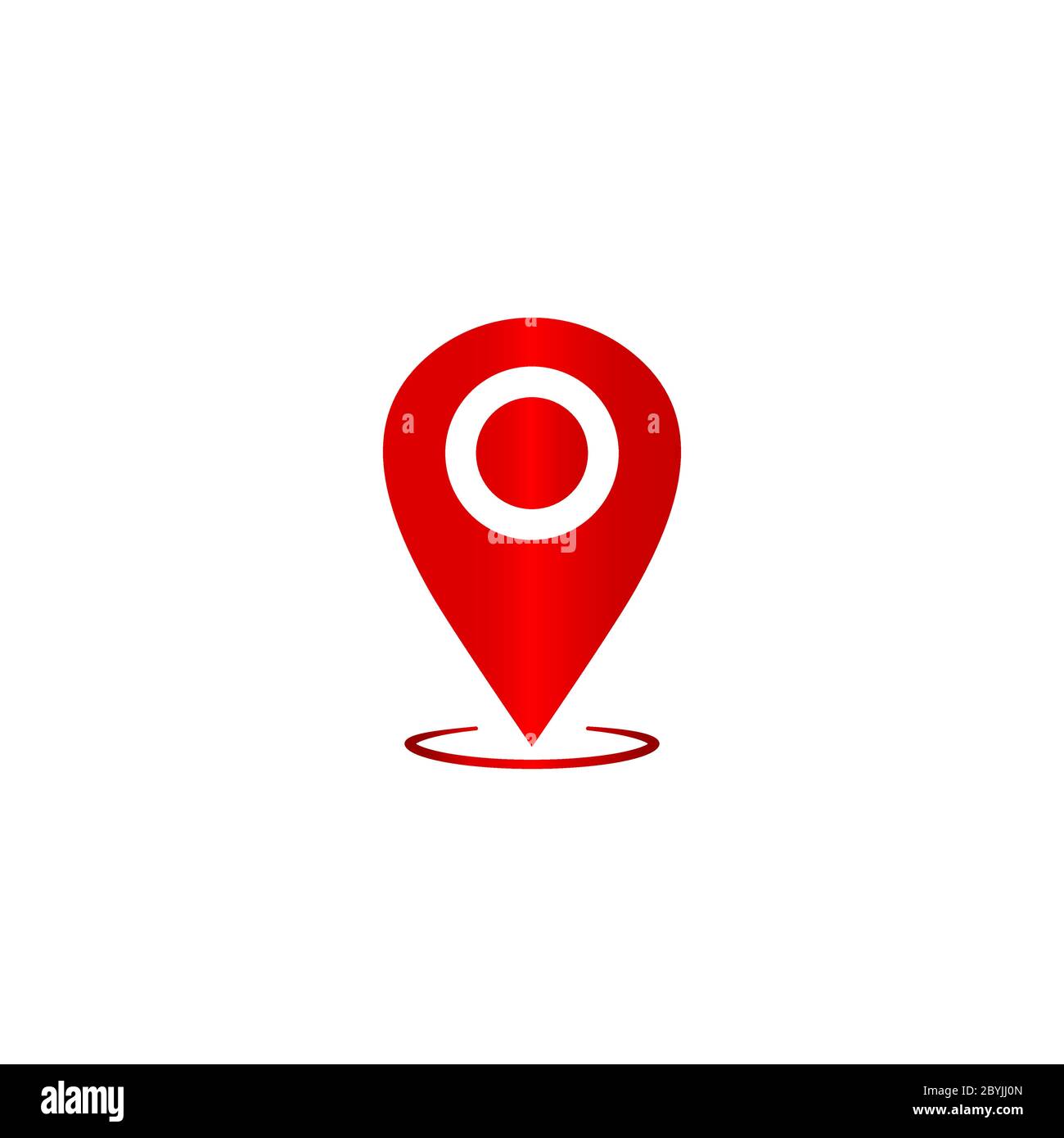 Map pointer, geo pin, location icon in red or geolocation, gps, on isolated white background ...