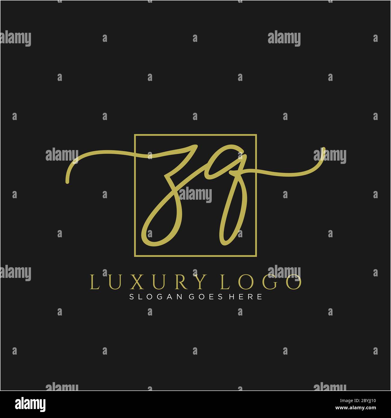 Zq initials logo hi-res stock photography and images - Alamy