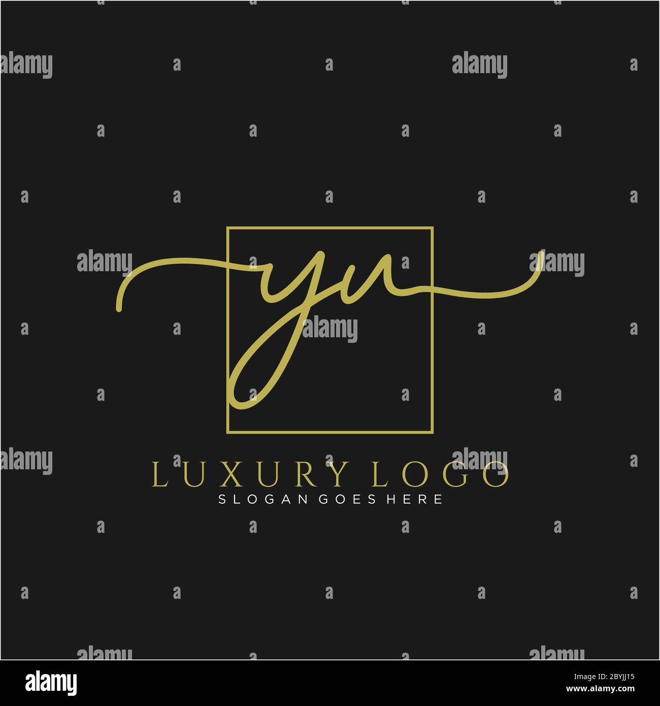 Yu letter Stock Vector Images - Alamy