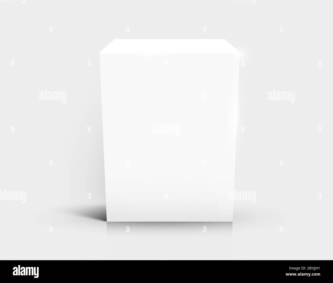 Blank white cube isolated on white background. Vector illustration ...