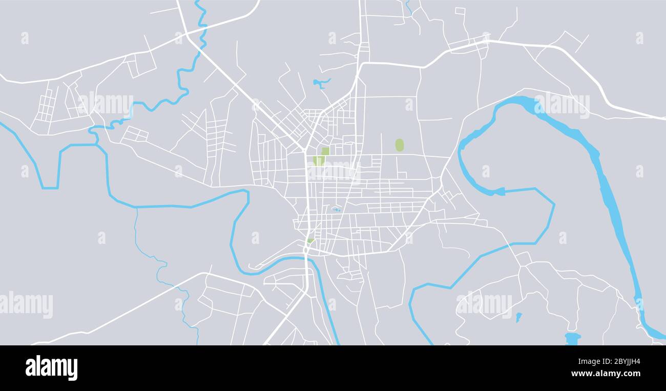 Urban vector city map of Kon Tum, Vietnam Stock Vector Image & Art - Alamy