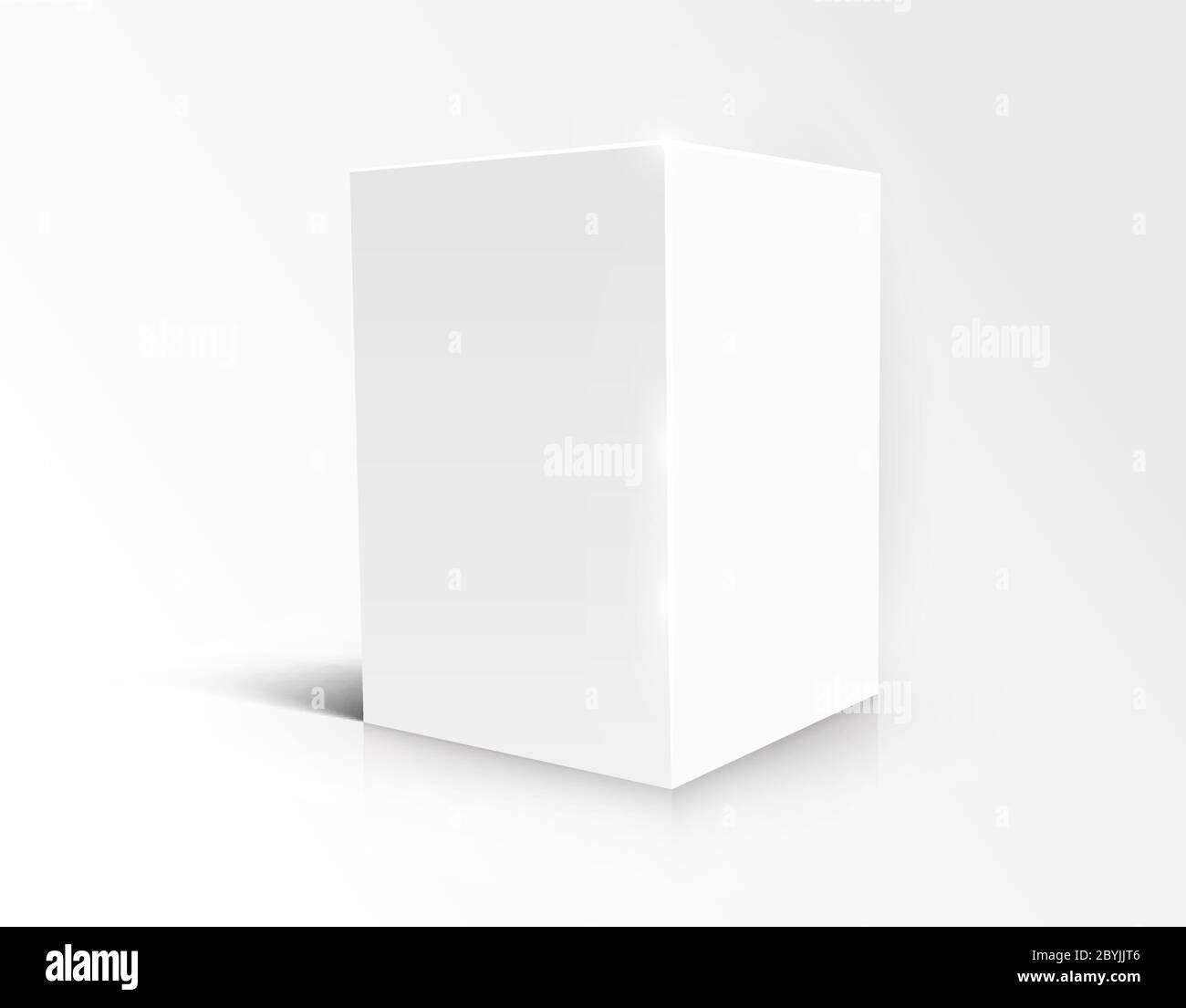 Blank white cube isolated on white background. Vector illustration ...