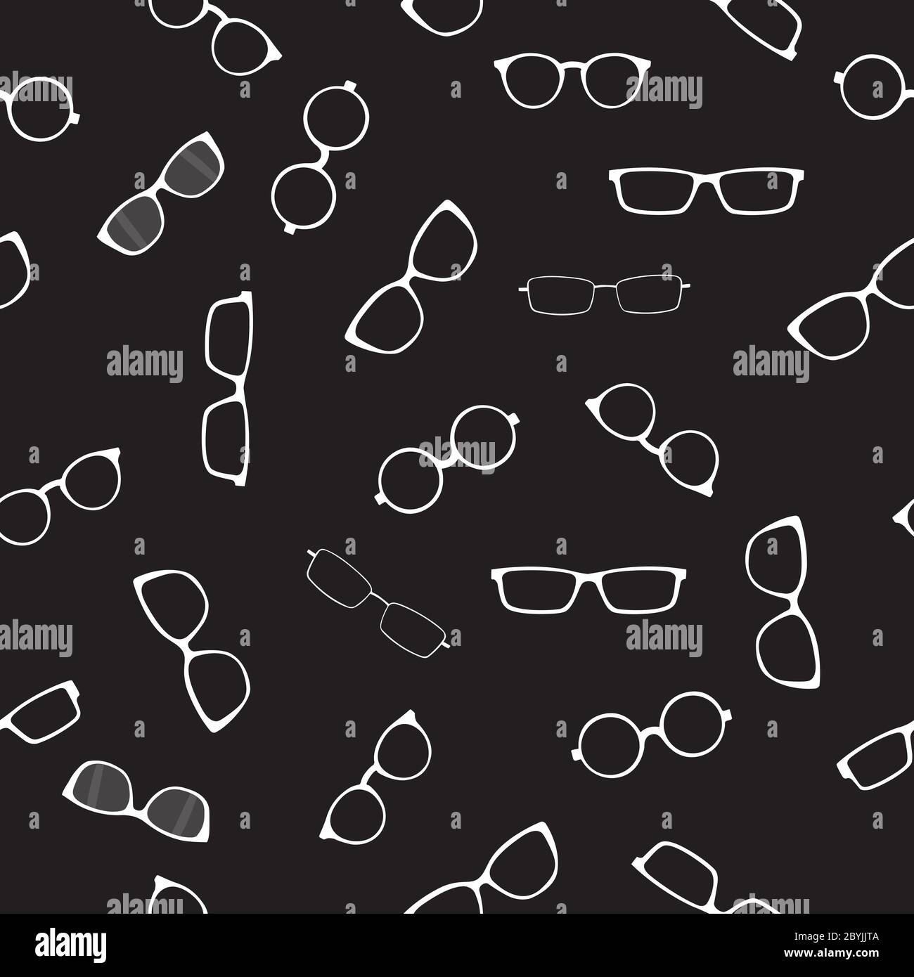 Vector Seamless Pattern Background or Wallpaper, Glasses Themed Stock ...
