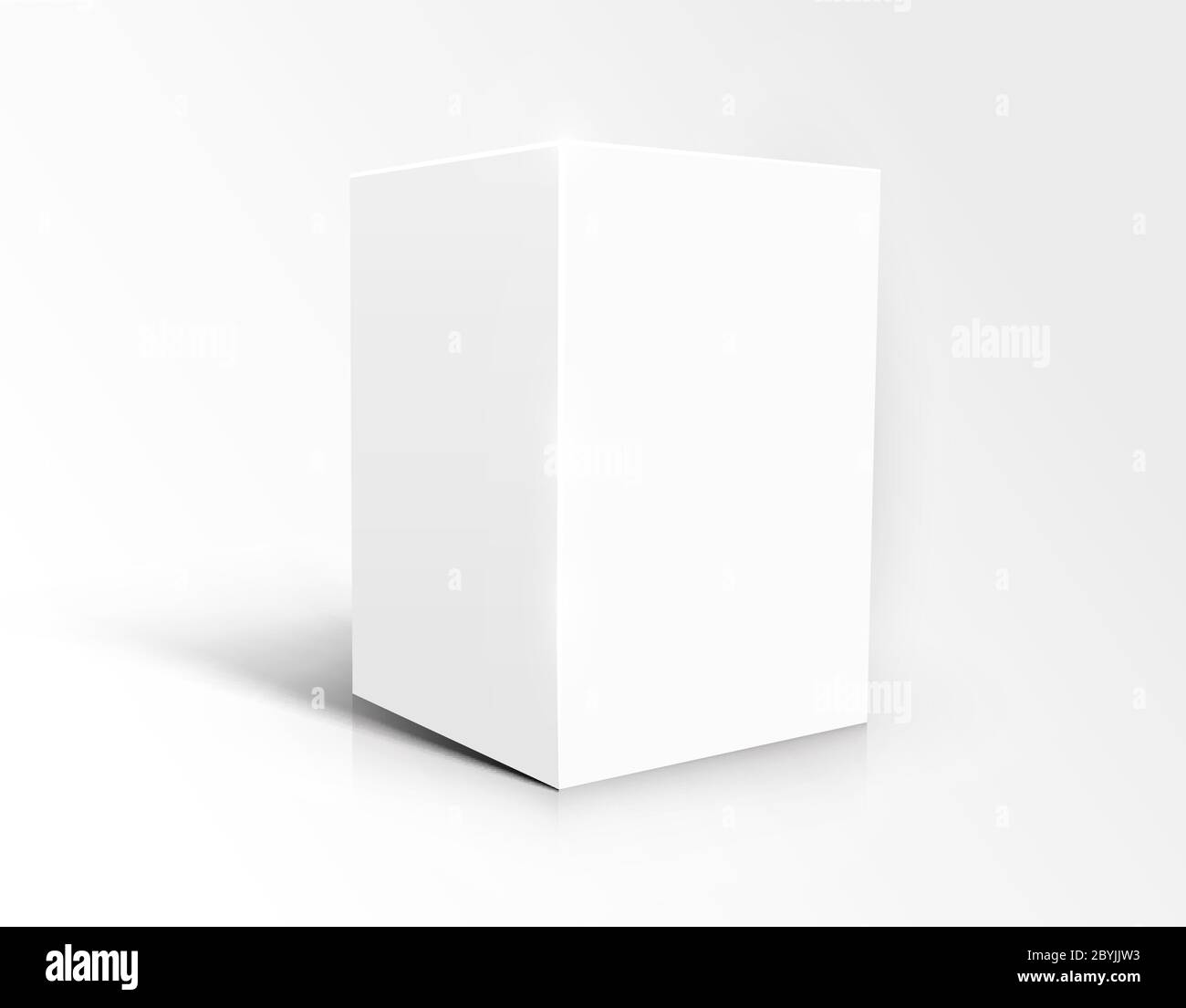 Blank white cube isolated on white background. Vector illustration ...