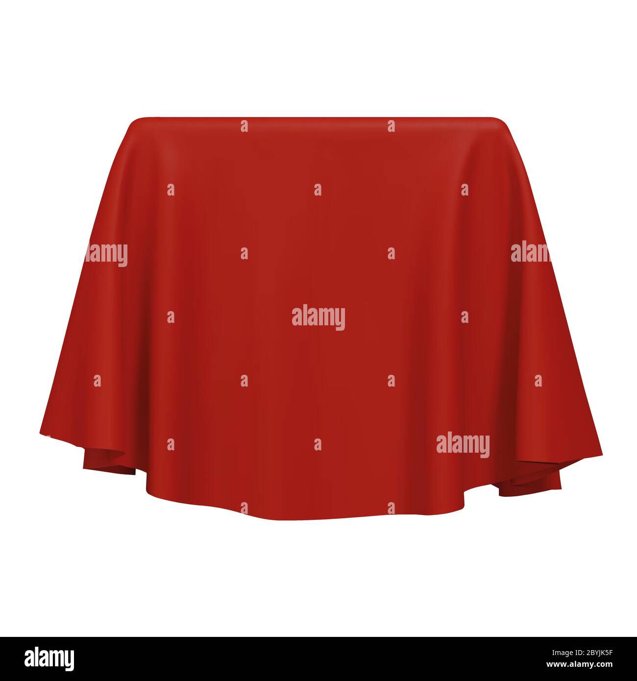 Red fabric covering a blank template vector illustration Stock Vector ...