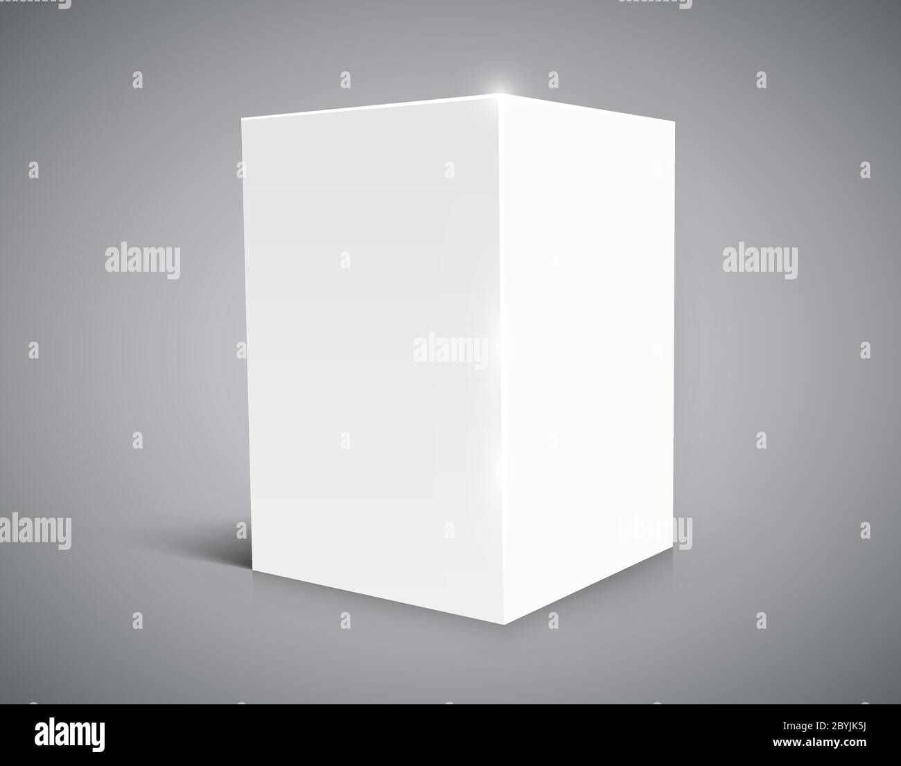 Blank white cube isolated on white background. Vector illustration ...