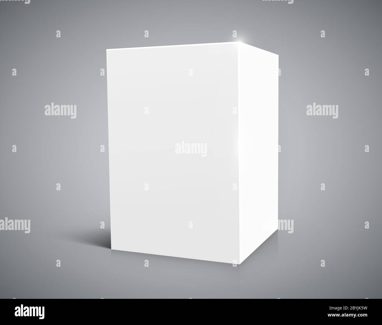Blank white cube isolated on white background. Vector illustration ...