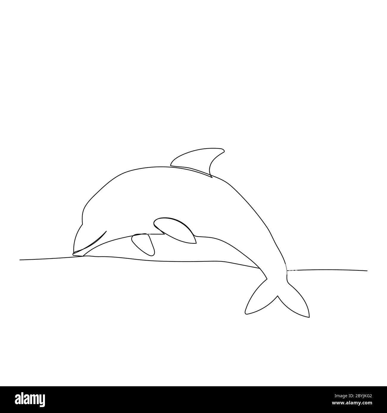 Single dolphin Stock Vector Images - Alamy