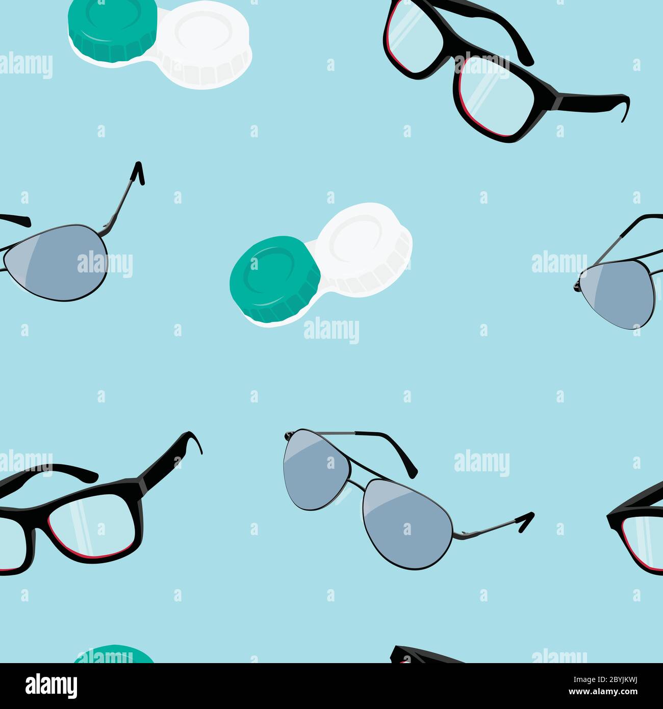 Vector Seamless Pattern Glasses Themed Stock Vector Image & Art - Alamy