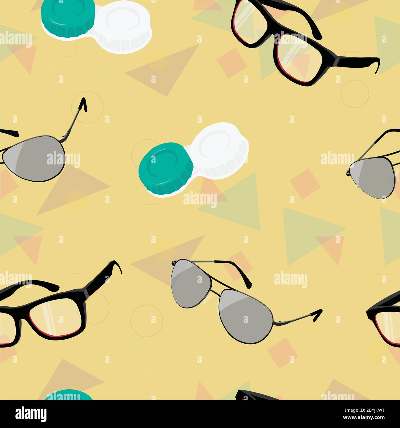 Vector Seamless Pattern Glasses Themed Stock Vector Image & Art - Alamy