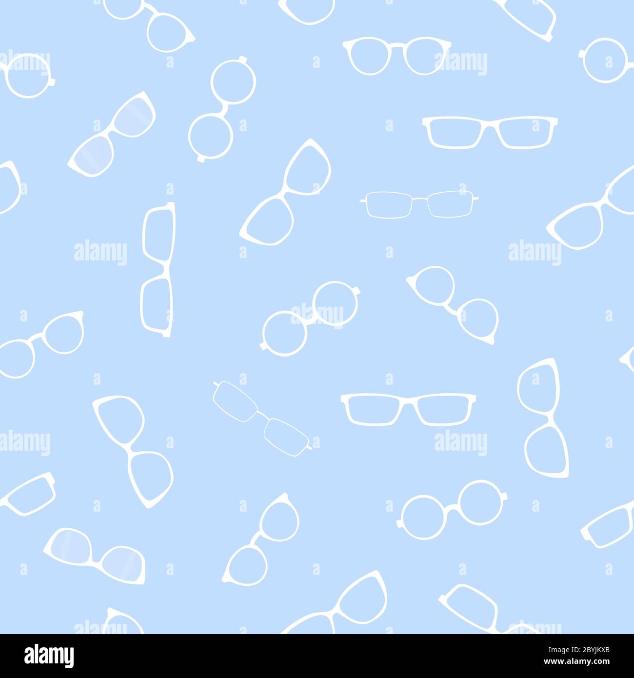 Blue Vector Seamless Pattern Background or Wallpaper, Glasses Themed ...