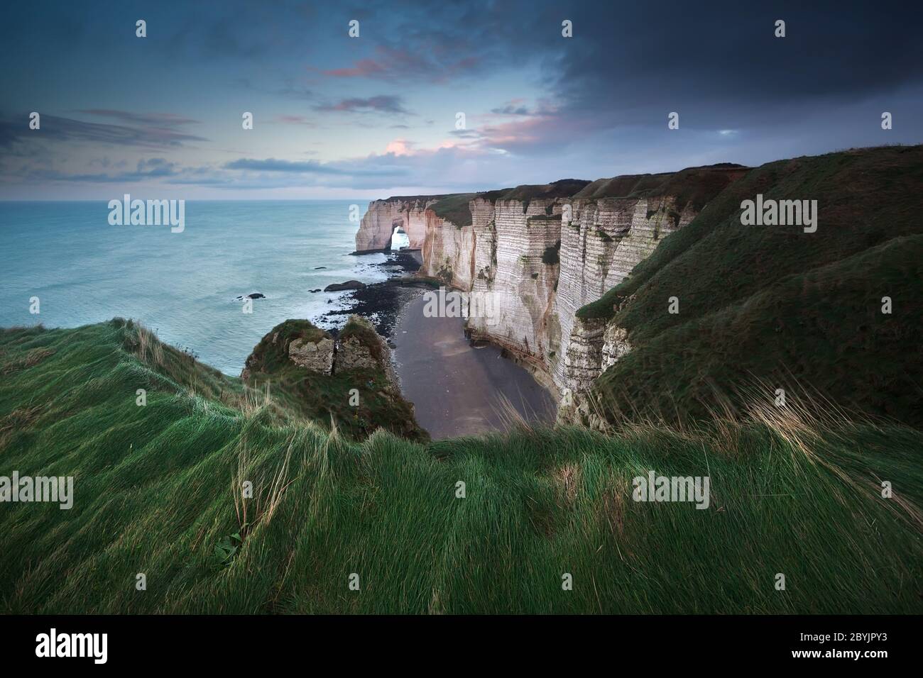 high cliffs on Atlantic ocean coast Stock Photo - Alamy