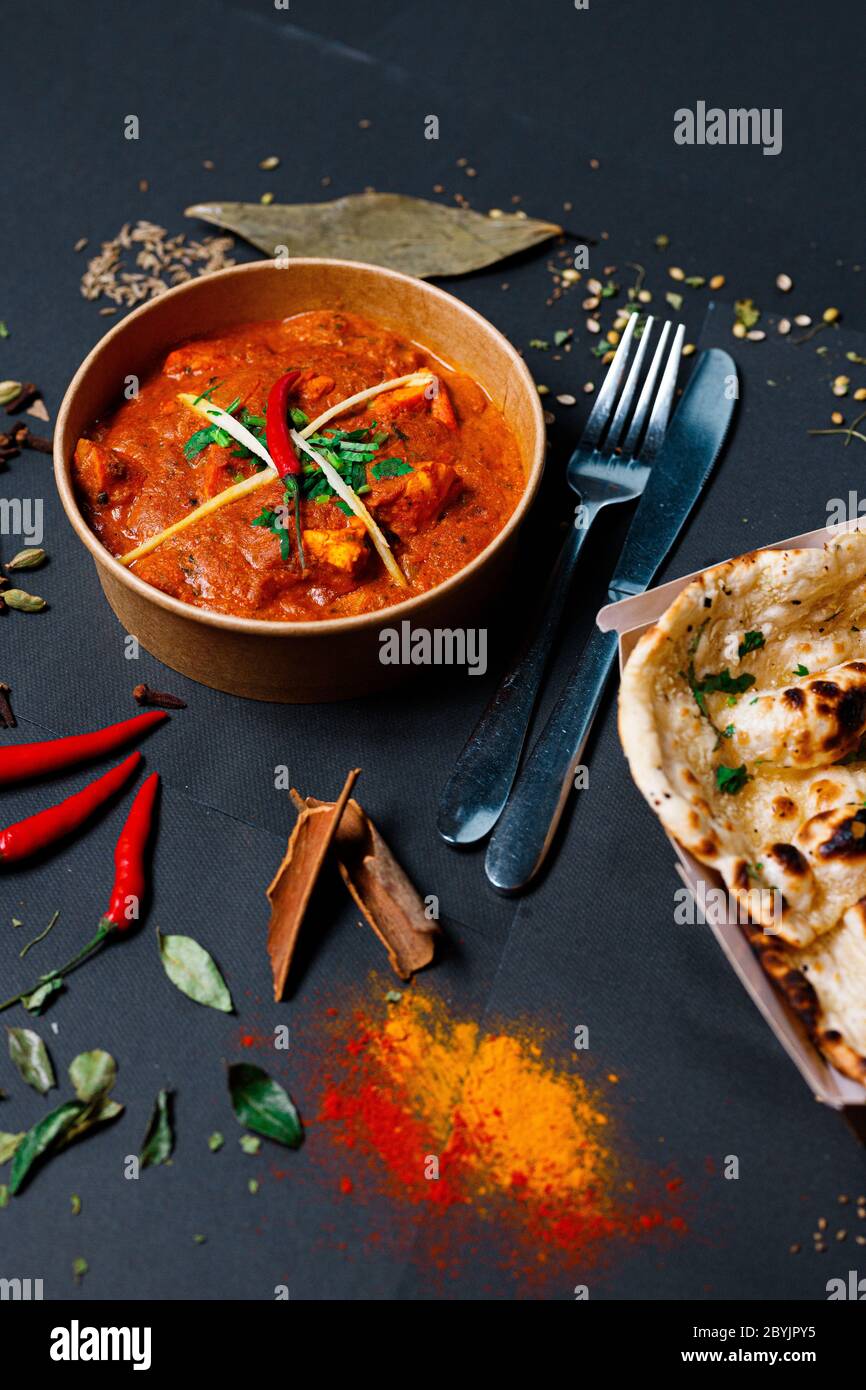 Indian food and spicy spices, stylish photos for the menu Stock Photo ...