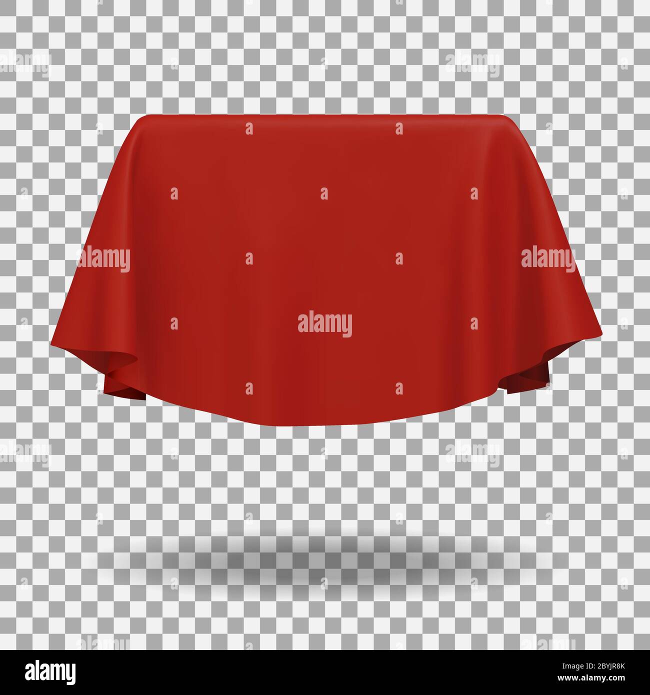 Red fabric covering a blank template vector illustration Stock Vector ...