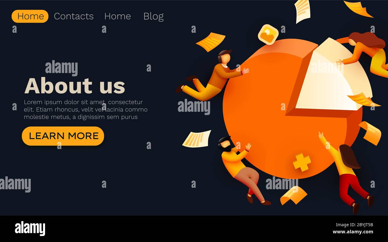 People interacting with charts and analysing statistics and data ...