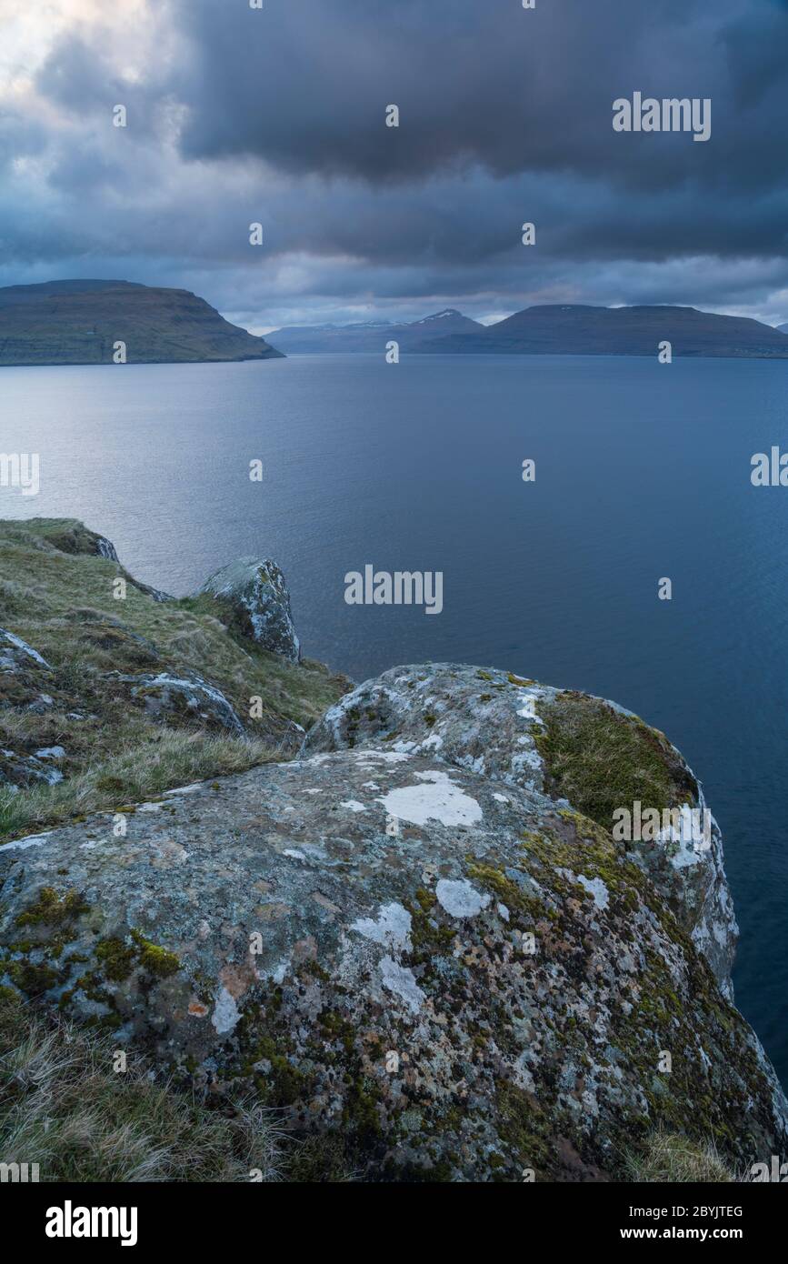 Classic Faroe Islands scenery with towering cliffs, Islands, mountains ...