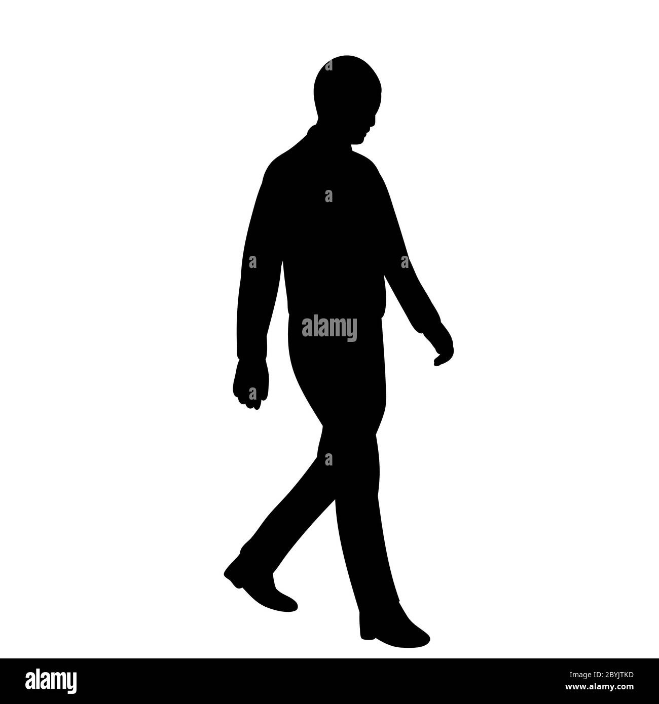 Black man profile full length Black and White Stock Photos & Images - Alamy