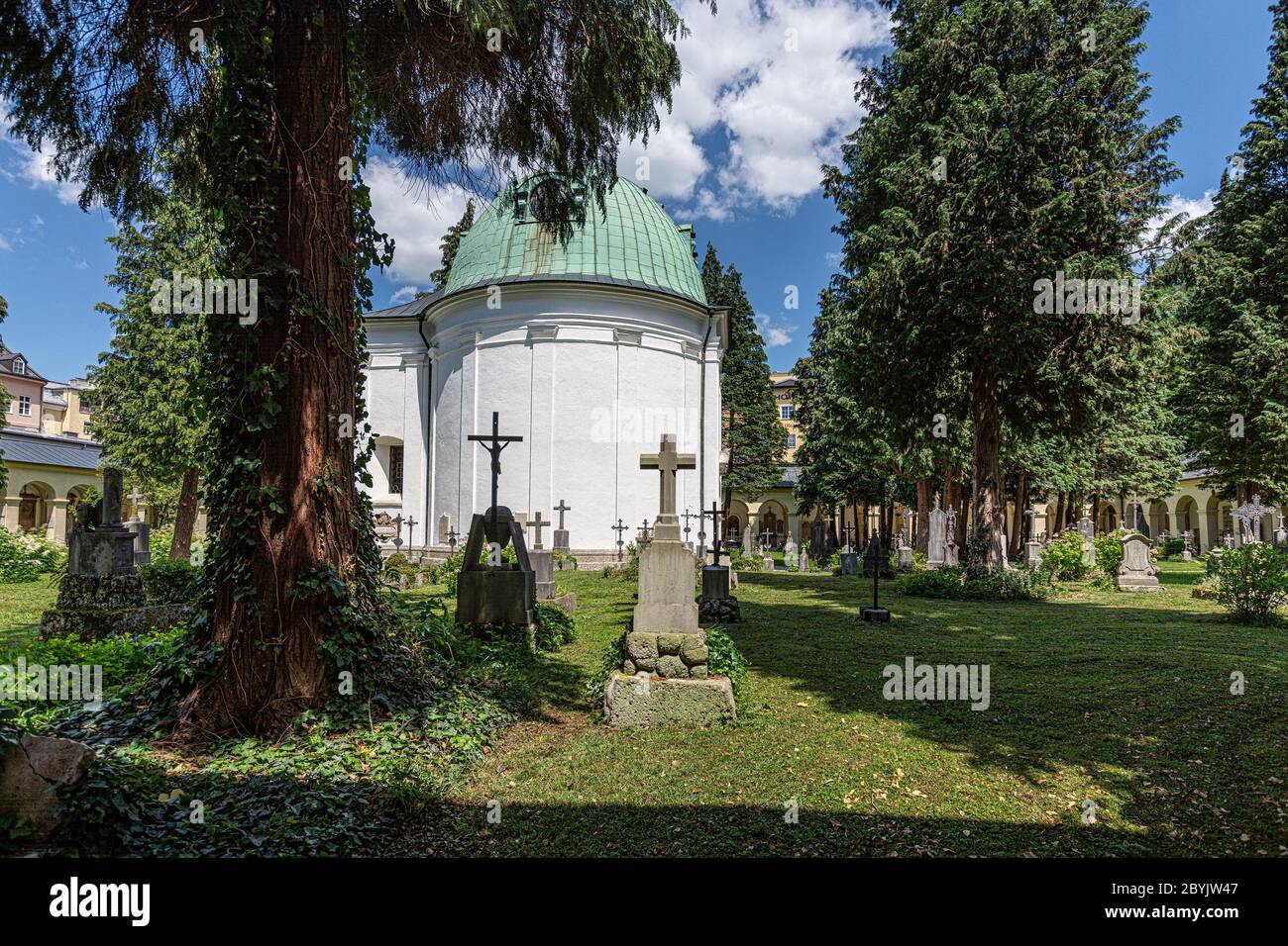 The St Sebastian Cemetery in Salzburg, Austria is home to the Mozart ...